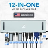 Mata1 Adv Tech 12-in-1 Docking Station, Multiport Dock, USB-C 2.0 & 3.0 ...
