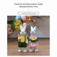 1Pair of Easter Hare Decoration Shatterproof Resin Rabbit Figurine for ...