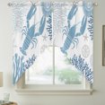 Blue Lobster Swag Curtain Valance for Window 2 Panels Ocean Starfish ...