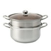 Coliware Stainless Steel 8QT Stock Pot with Glass Lid, 3-Ply Whole Clad ...