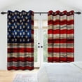 53x72inch American Flag Themed Window Curtain Red White Stripes Blue ...