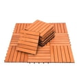 CJC Interlocking Deck Tiles - Pack of 10 Floor Tiles for Patio, Balcony ...
