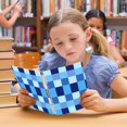 Blue Checkerboard Pixel Art Notebook Detachable Coil Notebook Diary ...