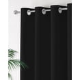 Black Solid Curtains 36 inches Long for Living Room Bedroom Color ...