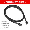 Computer Fan 4-Pin Male to Male Extension Cable 24AWG Copper Cored ...