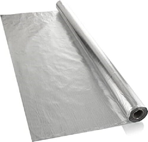 REFLECTIVE MYLAR FILM 4x50 INSULATION ROLL HYDROPONIC WALL GROW ROOM ...