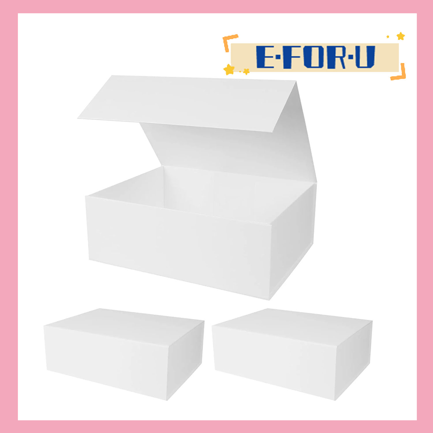 3 Pack Collapsible Gift Box with Magnetic Closure Lids - Walmart.com