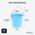 Juvale, Mini Buckets with Handles, 6 Colors, 3.3x2.8 inches - Walmart.com