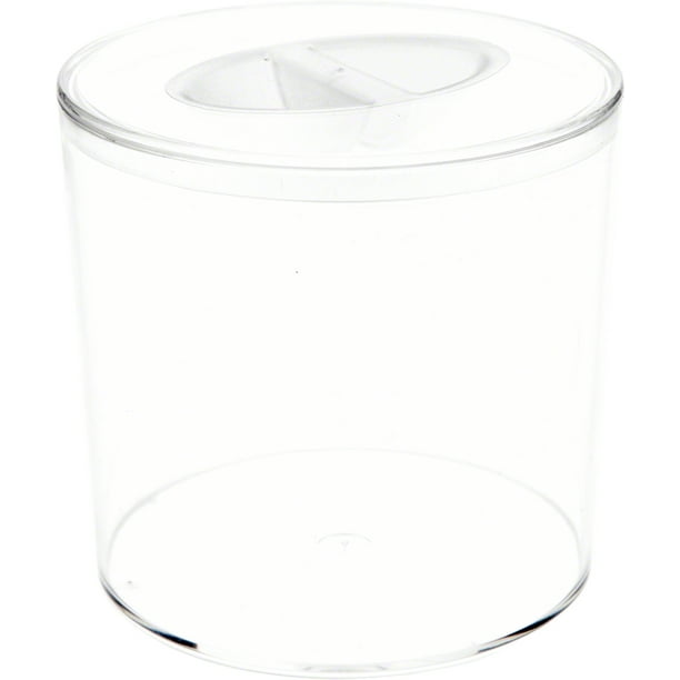 Pioneer Plastics 116C Clear Cylinder Plastic Container with Pinch Style ...