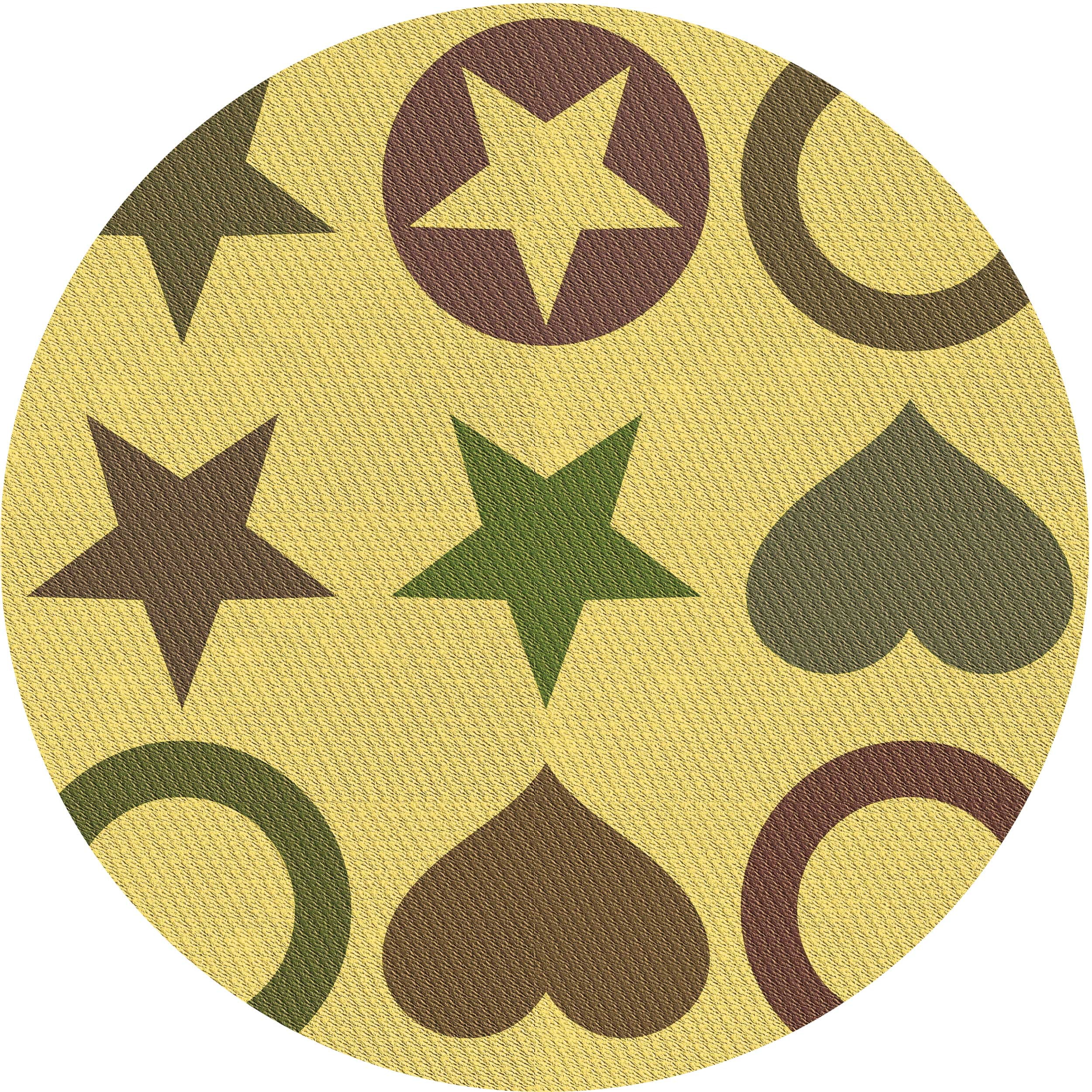 Ahgly Company Indoor Round Patterned Rubber Ducky Yellow Area Rugs, 8 ...