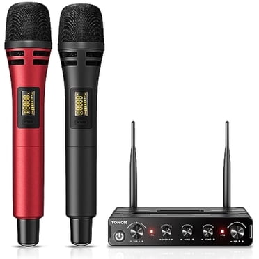 Gemini UHF Dual Channel Wireless Microphone System - Professional UHF ...