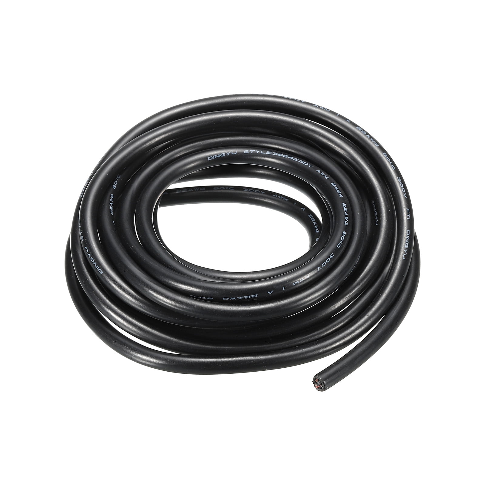 22AWG Electrical Wire 6 Conductors Tinned Copper 9.8Ft Low Voltage PVC ...