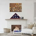 Anley Solid Wood Memorial Flag Display Case with Base - Real Glass ...
