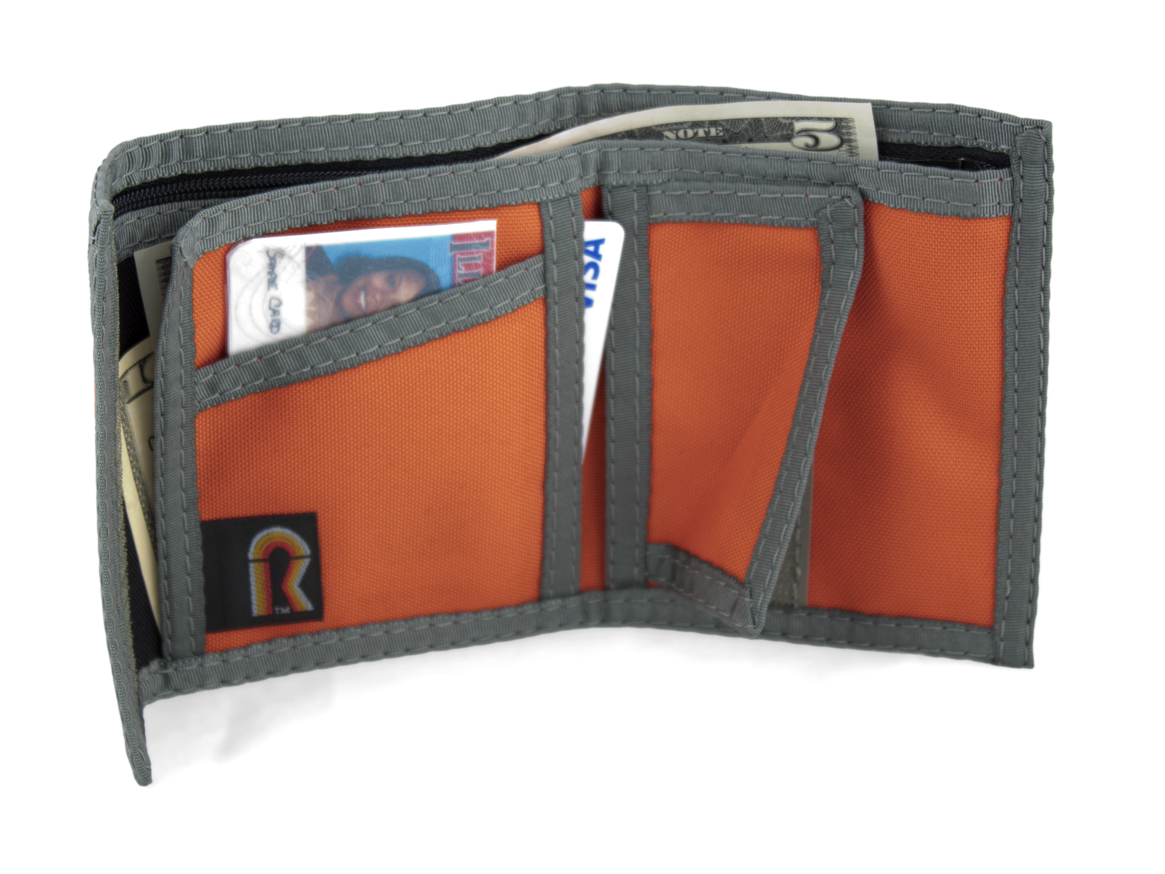 Men's Hook & Loop Wallet. Bifold w/Inside Hook & Loop Pocket. Bright ...