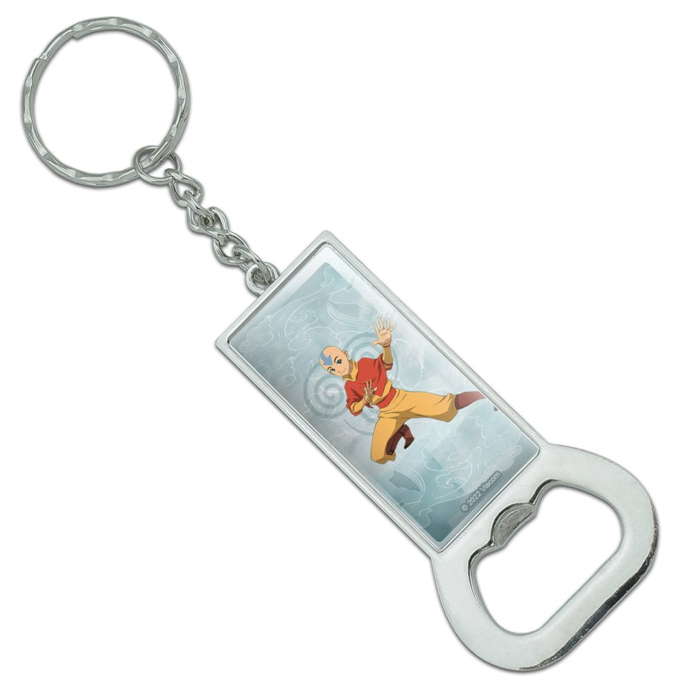 Avatar the Last Airbender Aang Keychain Rectangle Chrome Plated Metal ...