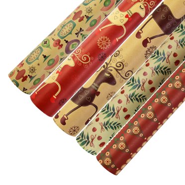 Current Kraft Rolled Wrapping Paper - Premium Jumbo 23-Inch x 32-Foot ...