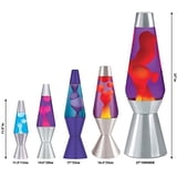 Lava Original 27-Inch Silver Base Grande Lamp with Pink Wax in Purple ...