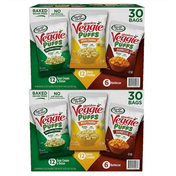 2 Pack | Sensible Portions Garden Veggie Puffs Variety Pack (0.5 oz ...