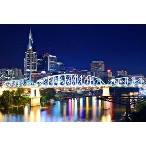 Skyline of Downtown Nashville, Tennessee, Usa, Unframed Photographic ...