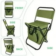 GVDV Portable Fishing Chair with Cooler & Backrest - For Camping ...