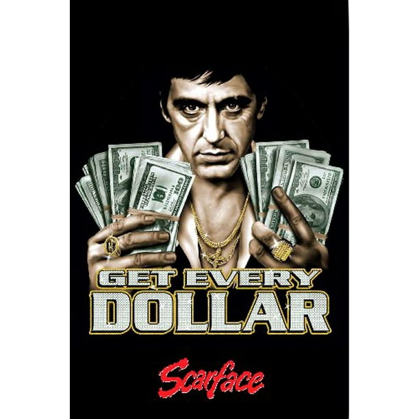 Scarface Get Every Dollar Movie Poster Metal Sign Art Print 8x12 Square ...