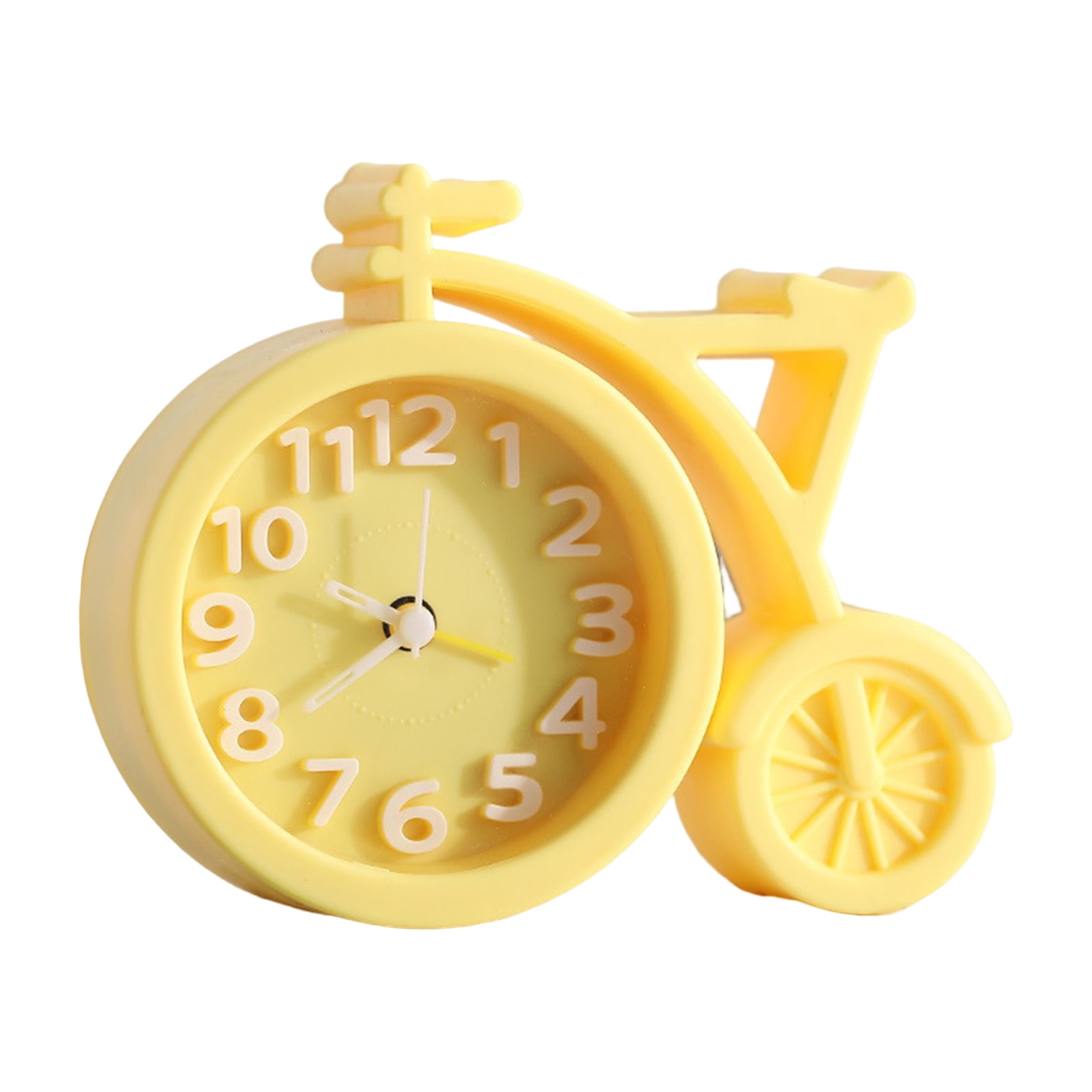 Gwong 2Pcs Table Clock Stable Wide Application Energy-saving Bike Shape ...