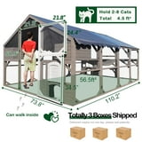 Petscosset 110" Large Catio Outdoor Cat Enclosure, Multi Cats Cat House ...