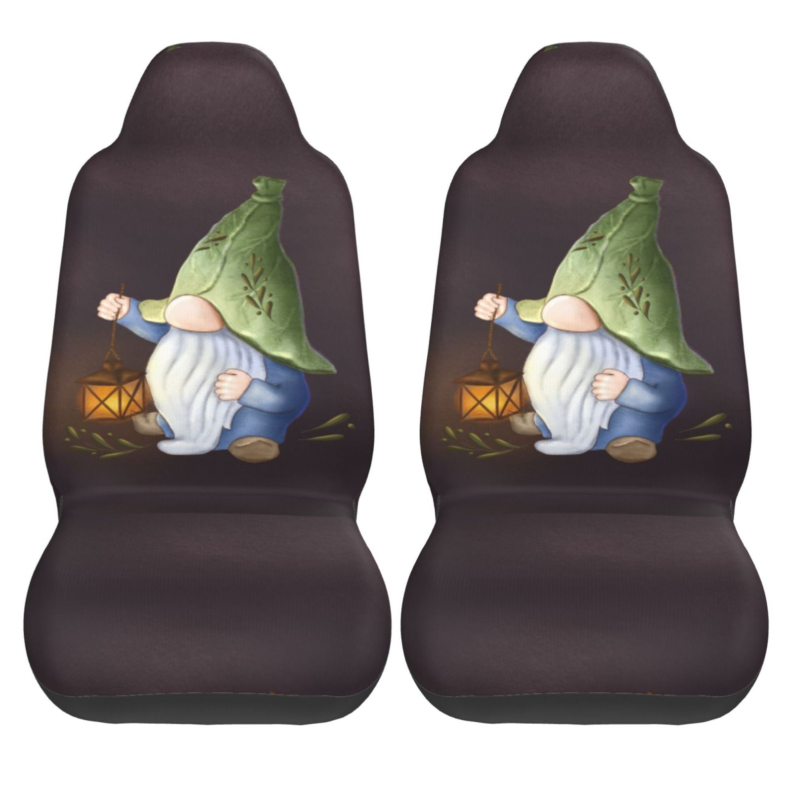 KAKALAD Forests Christmas Gnome Car Seat Covers Set Vehicle Front Seats Protector 2 Pcs ...