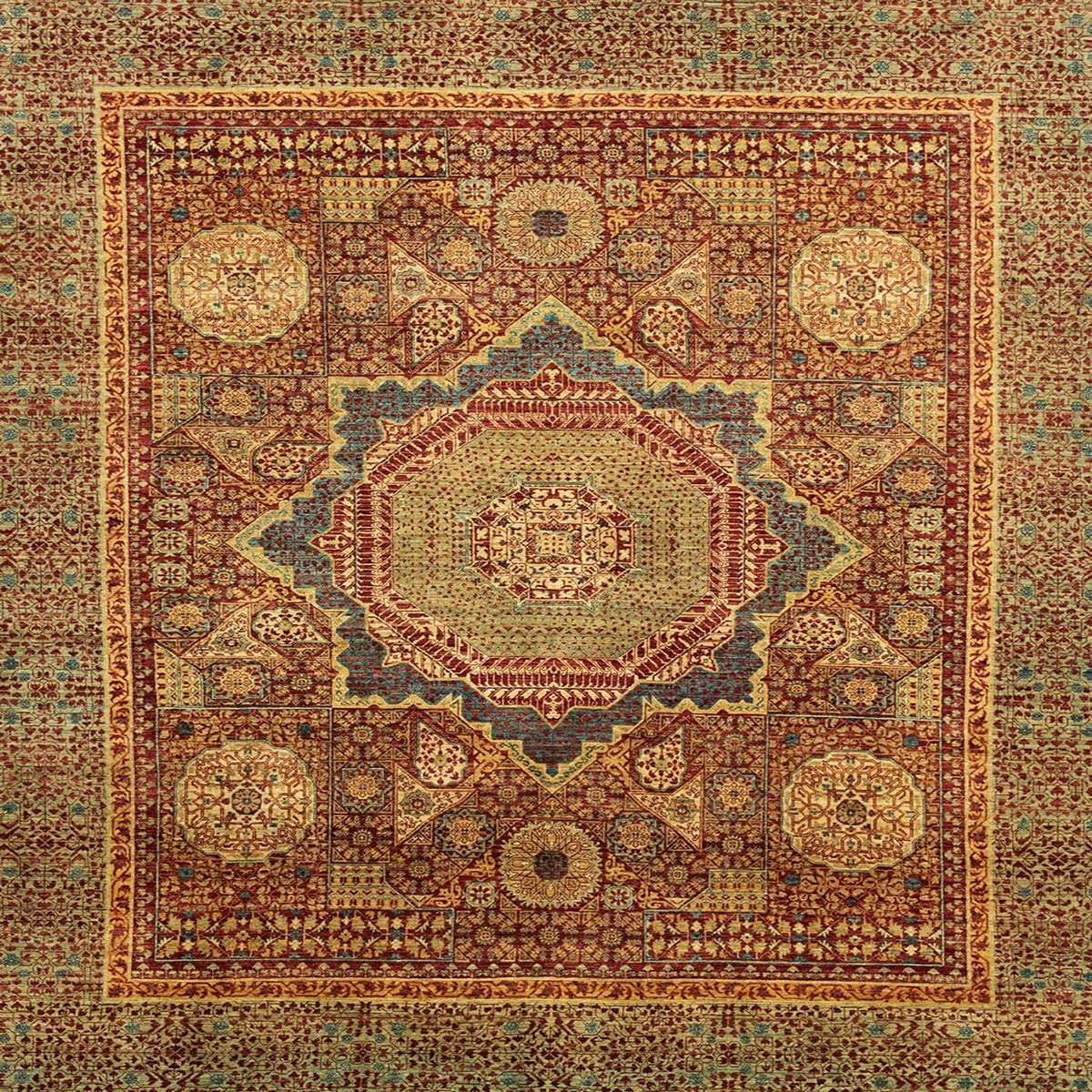 Ahgly Company Indoor Square Abstract Yellow Abstract Area Rugs, 7 ...