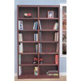 Home Square 2 Piece Tall 12-shelf Double Wide Wood Bookcase Set in ...