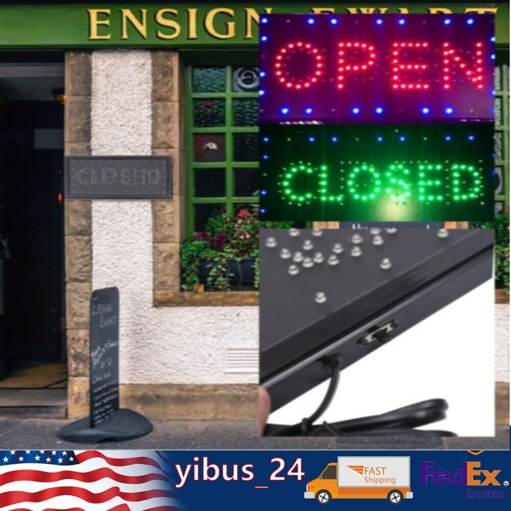 Bright LED Open Closed Store Shop Business Sign Display Neon Light for ...