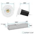 Luxrite 1 Inch LED Trimless Recessed Light with J-Box, 5CCT 2700K-5000K ...