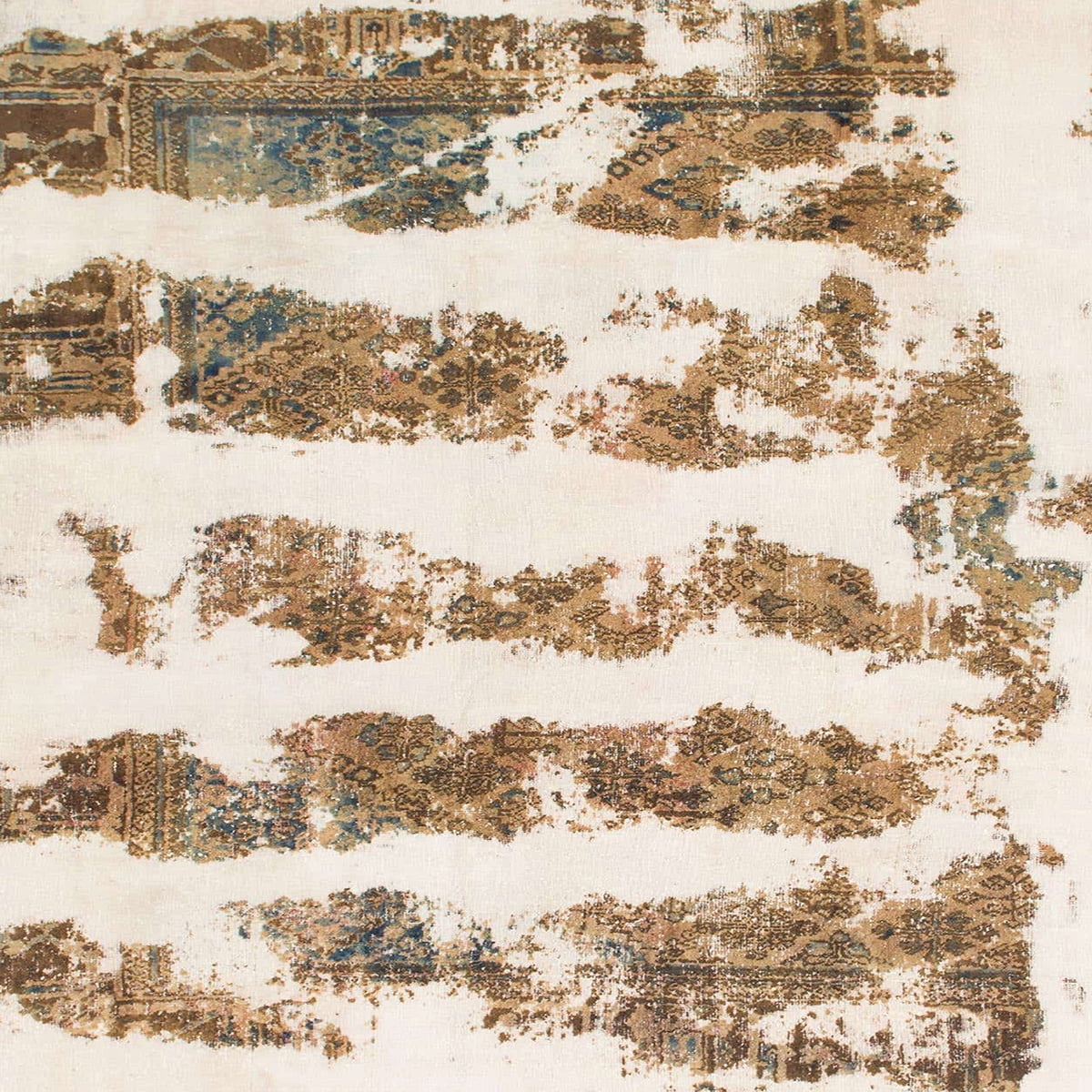 Ahgly Company Indoor Square Abstract Gold Abstract Area Rugs, 6' Square ...