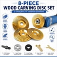8-Piece Angle Grinder Polishing Pad, 2026 Upgraded Heavy-Duty Wood ...