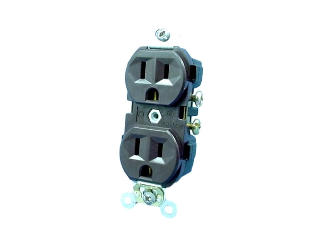 Leviton Brown Commercial Outlet Duplex Receptacle 5-15R 15A 125V CR15 ...
