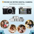 Compact 4K Melcam Camera, 48MP, Anti-Shake, Viewfinder, SD Card, 2 ...