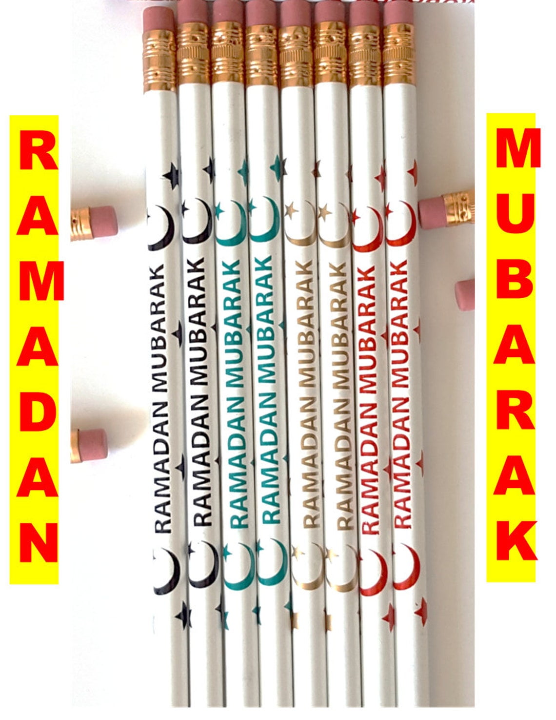 Ramadan Pencils[ 500 Pack] Ramadan Mubarak Kids Favors Ramadan Toy ...