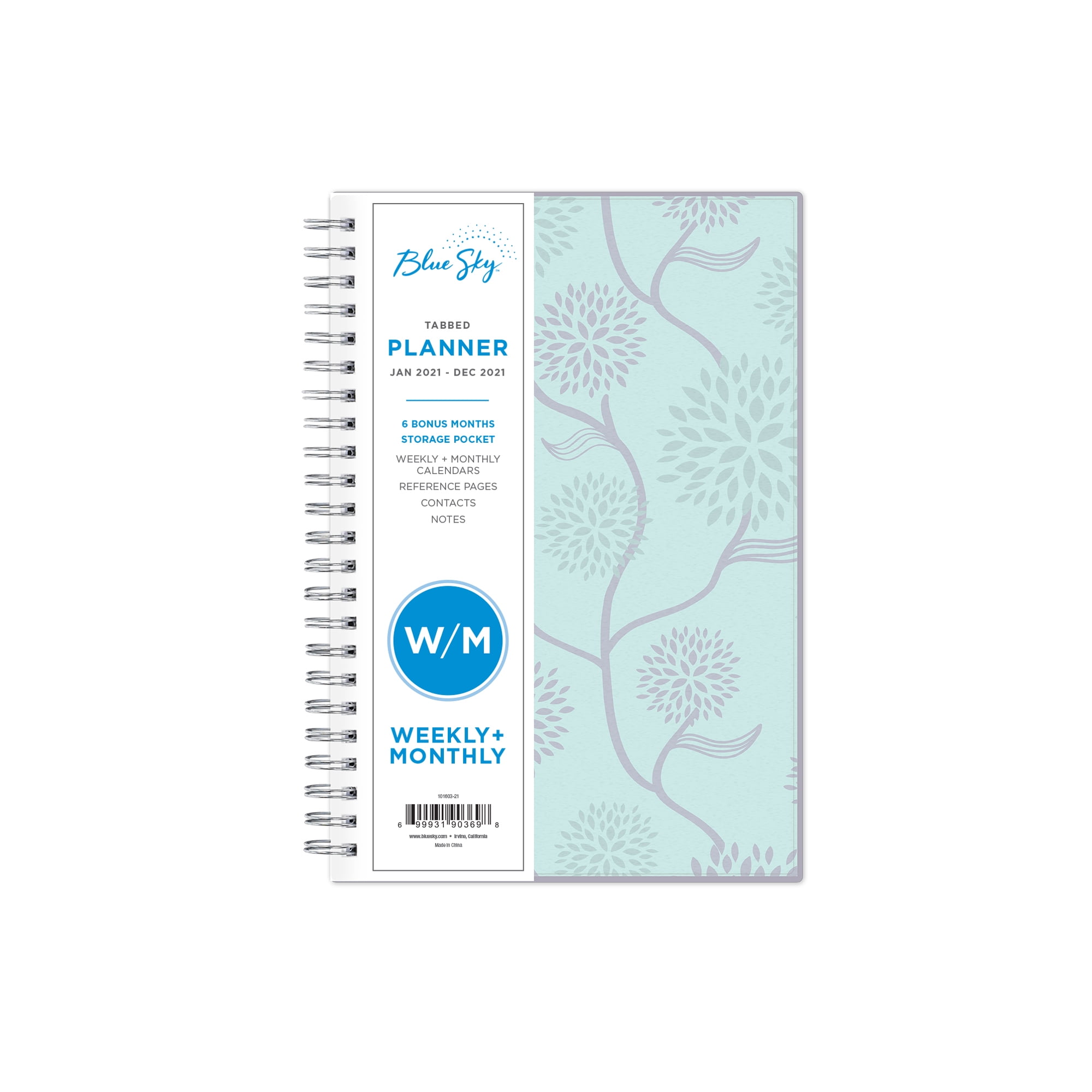 Blue Sky 2021 Weekly & Monthly Planner, 5" x 8", Rue Du Flore - Walmart.com