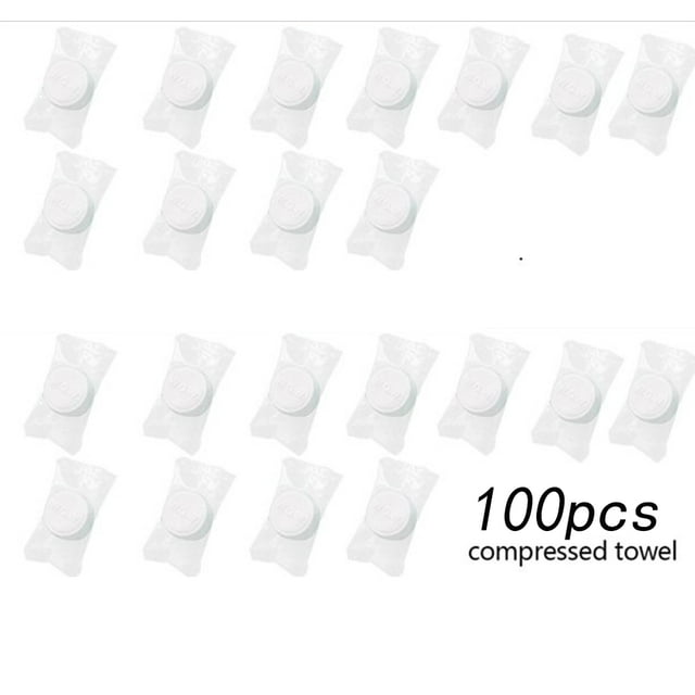 Dicasser 100pcs Compressed Towel Travel Disposable Washing Towel ...