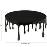 DecMode 36"x16" Black Aluminum Drip Coffee Table with Melting Legs ...