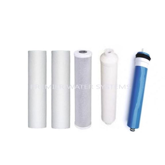 Pure Blue H2O 5-Pack Carbon Home Cartridge for 4-Stage Reverse Osmosis ...