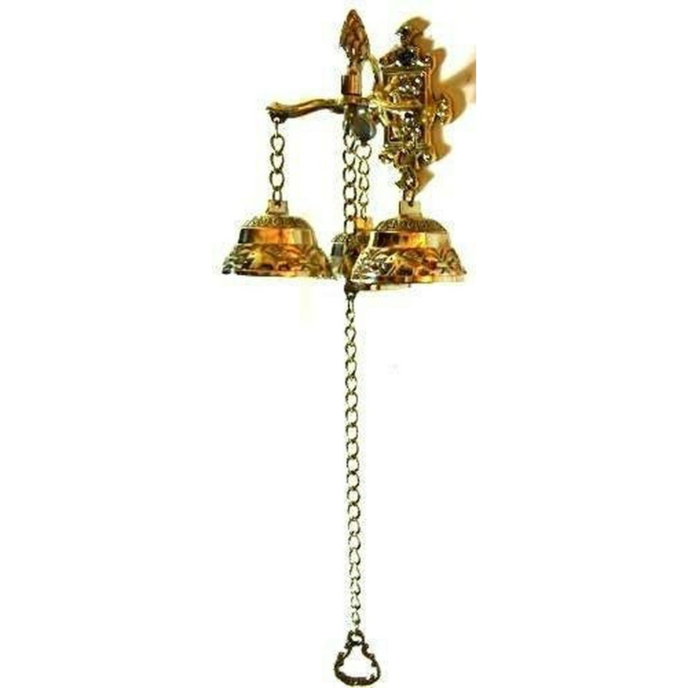Antique Style Shopkeepers Triple Bell ~ Brass Store Doorbell - Walmart ...