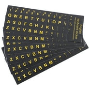 HQRP English QWERTY Laminated Keyboard Stickers for All PC & Laptops ...