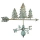 Good Directions Pine Trees Weathervane, Blue Verde Copper - 32"L ...