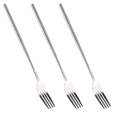 Kritne Stainless Steel Fork,BBQ Telescopic Extendable Dinner Fruit ...