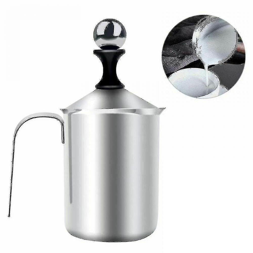 Espumador manual de leche y café acero inoxidable 800 ml suyoo ...