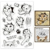 Flowers Moon Clear Stamps Black Cat Silicone Stamps Moon Background ...