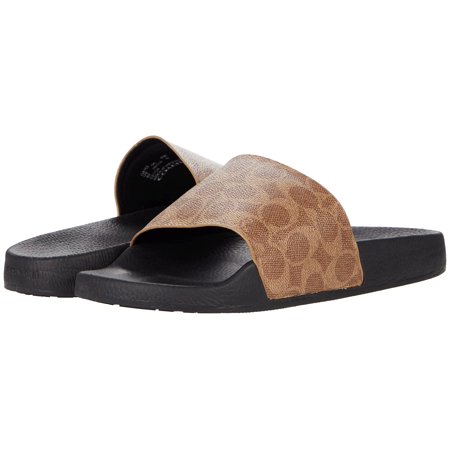 COACH Signature Coated Canvas Pool Slide Tan Signature 12 D (M ...