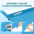 2-Pocket Pronged Letter-Size File Folders (100-Pack, Blue, Paper, Top ...