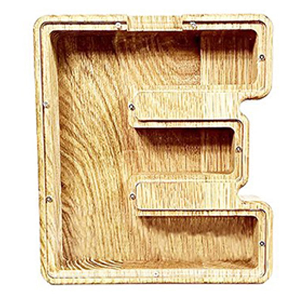 Wooden Monogram Piggy Bank Capital Letter Money Bank Initials Piggy ...